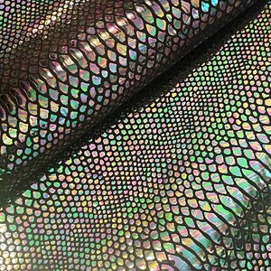 Metallic Snake Print Leather, Genuine Leather Sheets for Craft ...