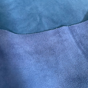 Royal Blue Suede Leather, Ligtht Blue Backside, Soft Leather, Suede ...