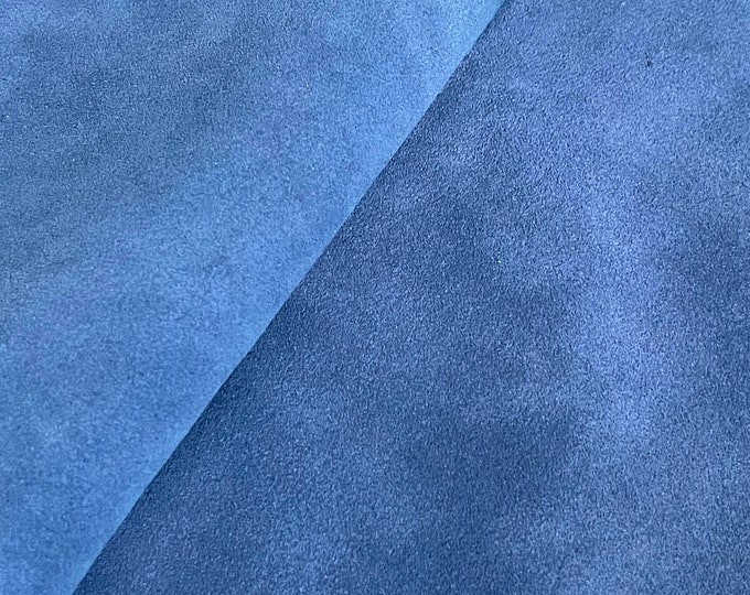 Royal Blue Suede Leather, Ligtht Blue Backside, Soft Leather, Suede ...