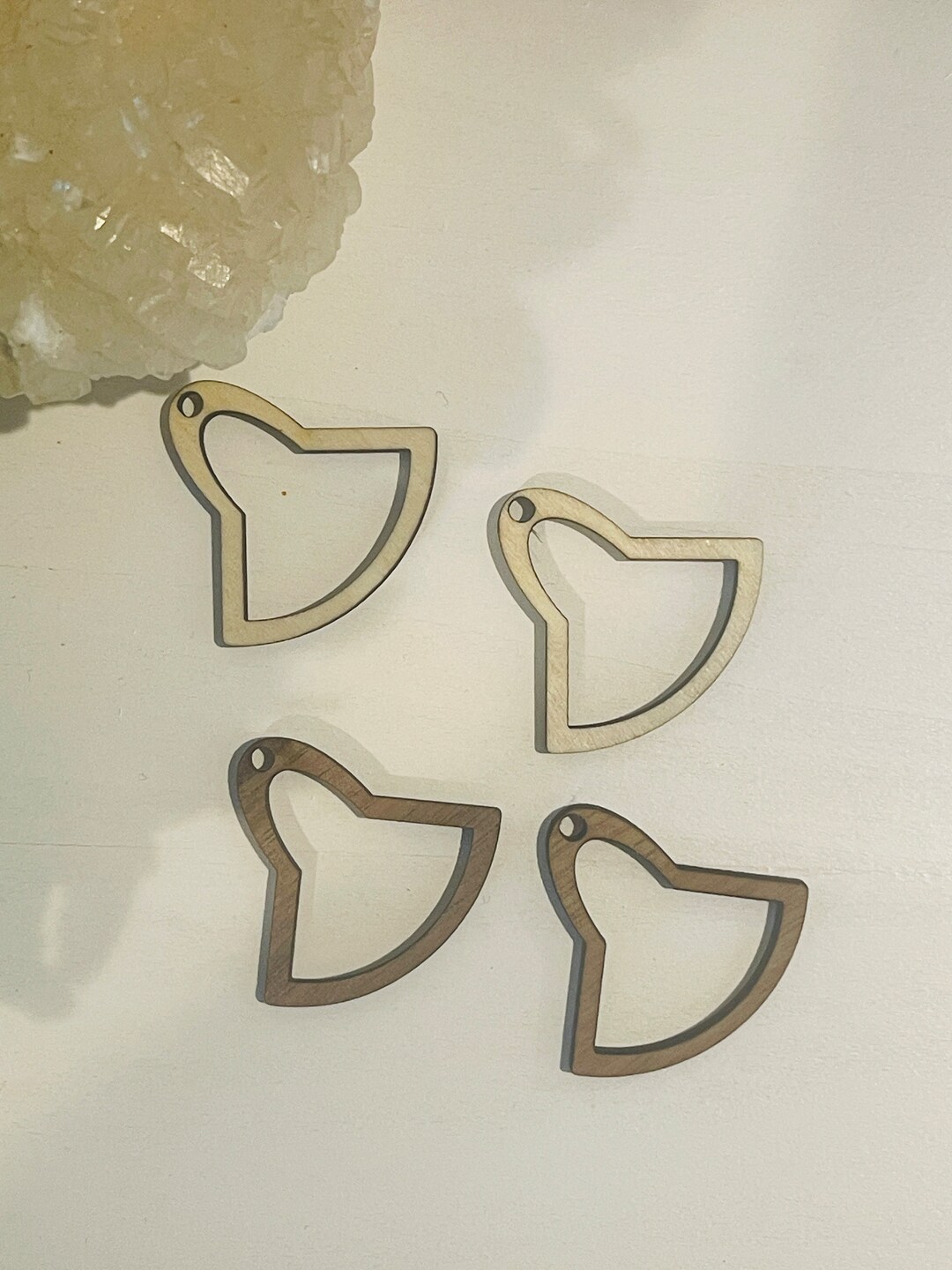 Bell Connector Wood Earring Findings, Charm for Jewelry Craft, Jewelry ...
