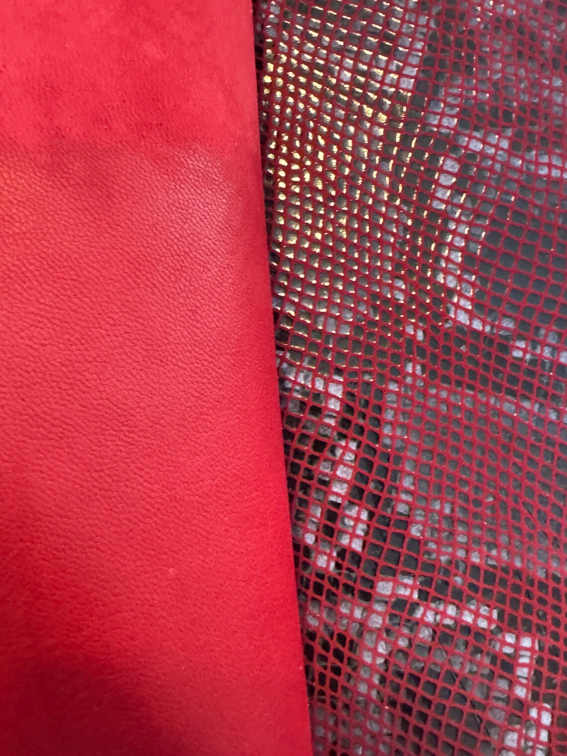 Red and Blackish Background Snake Print Leather, Print Leather, Genuine ...