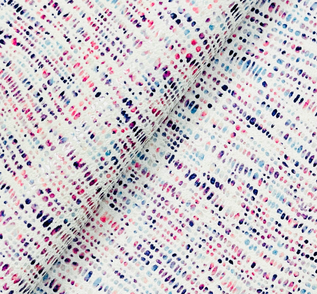 Asymmetric Stripes Print Leather, Genuine Leather Sheets for Craft ...