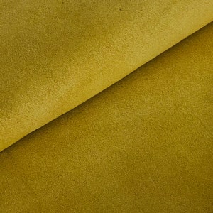 Mustard Yellow Suede Leather, Ligtht Mustard Yellow Backside, Soft ...