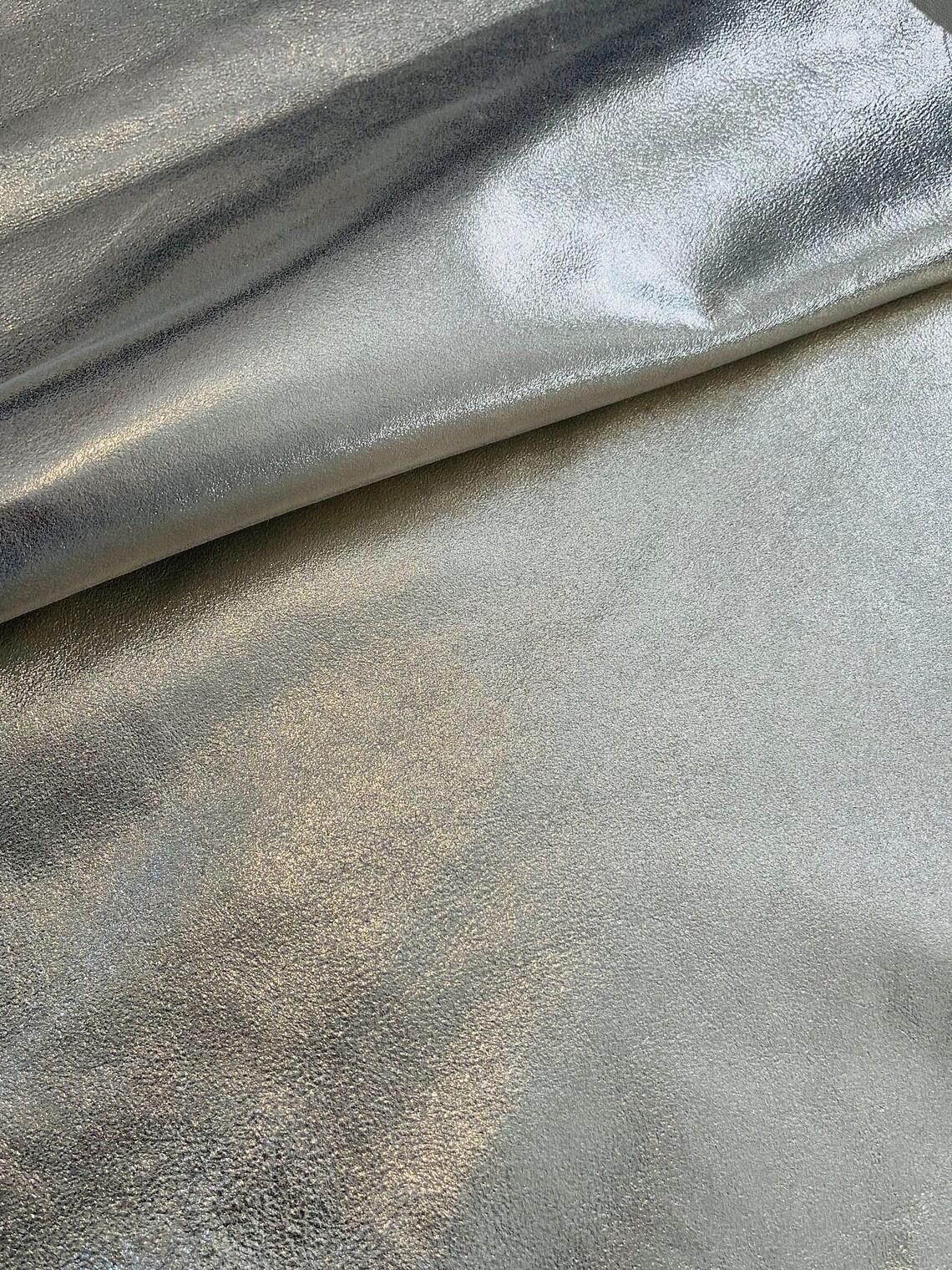 Metallic Platinum Leather, Genuine Leather Sheets for Craft, Metallic ...
