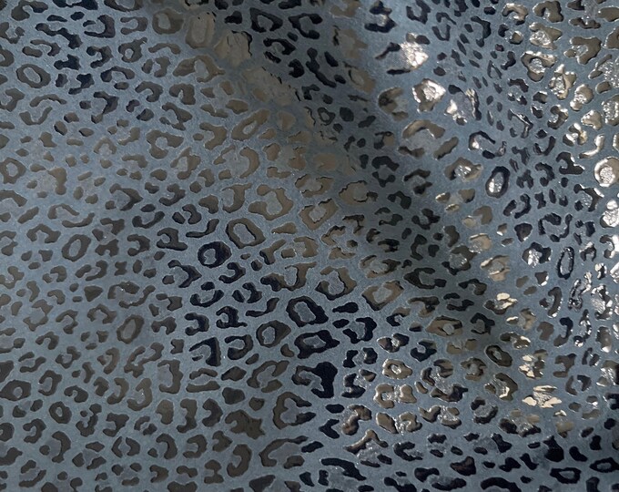 Glossy Navy Blue Leopard, Navy Leopard Print, Genuine Leather, Leather ...