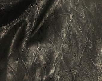 Metallic Bronze and Burnt Orange Zebra Print Leather Sheet, Genuine ...