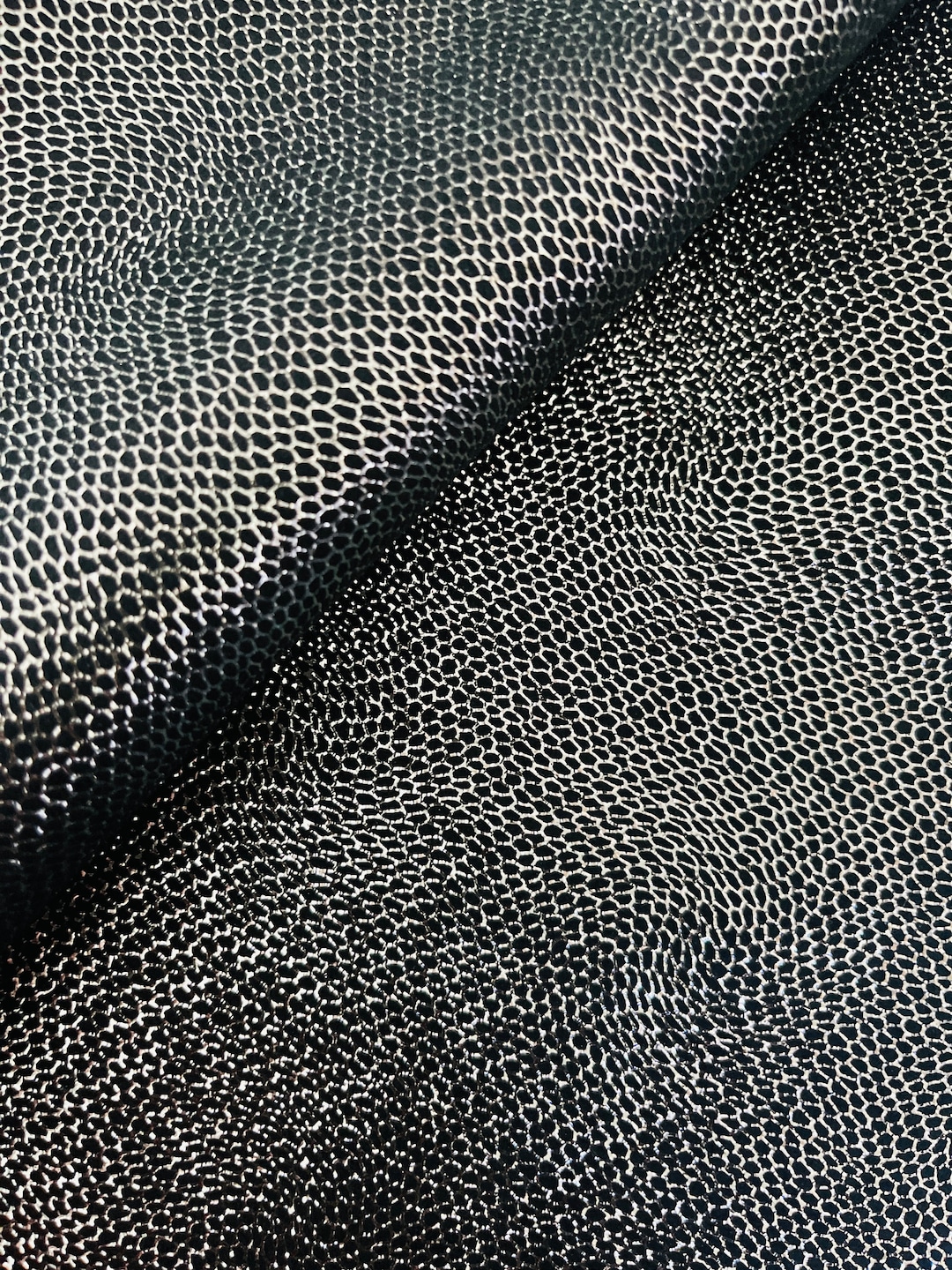 Metallic Black Silver Lace Snake Print Leather, Scarlet Line, Print ...