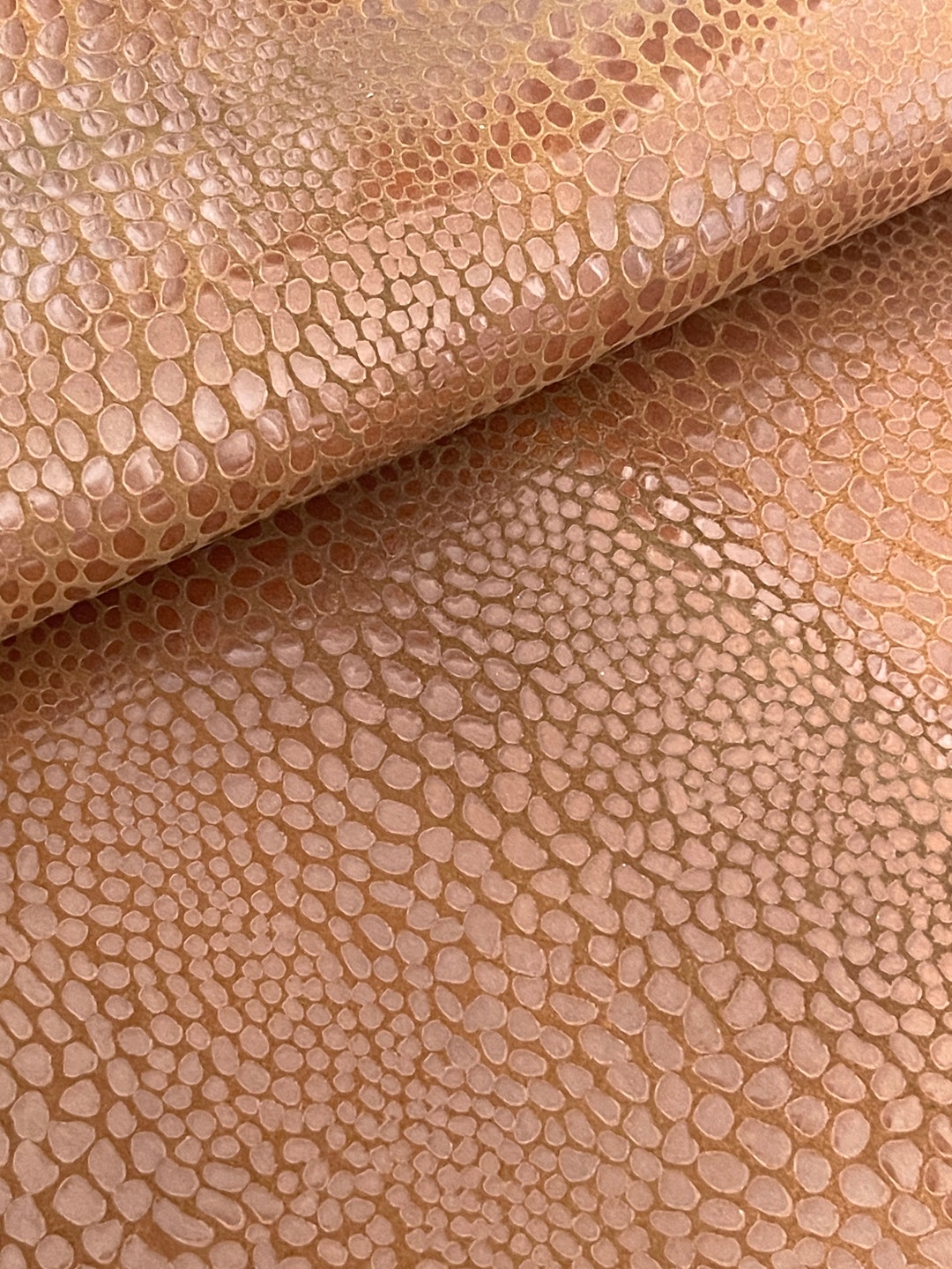 Tan Brown Snake Print Leather, Genuine Leather Sheets for Craft - Etsy