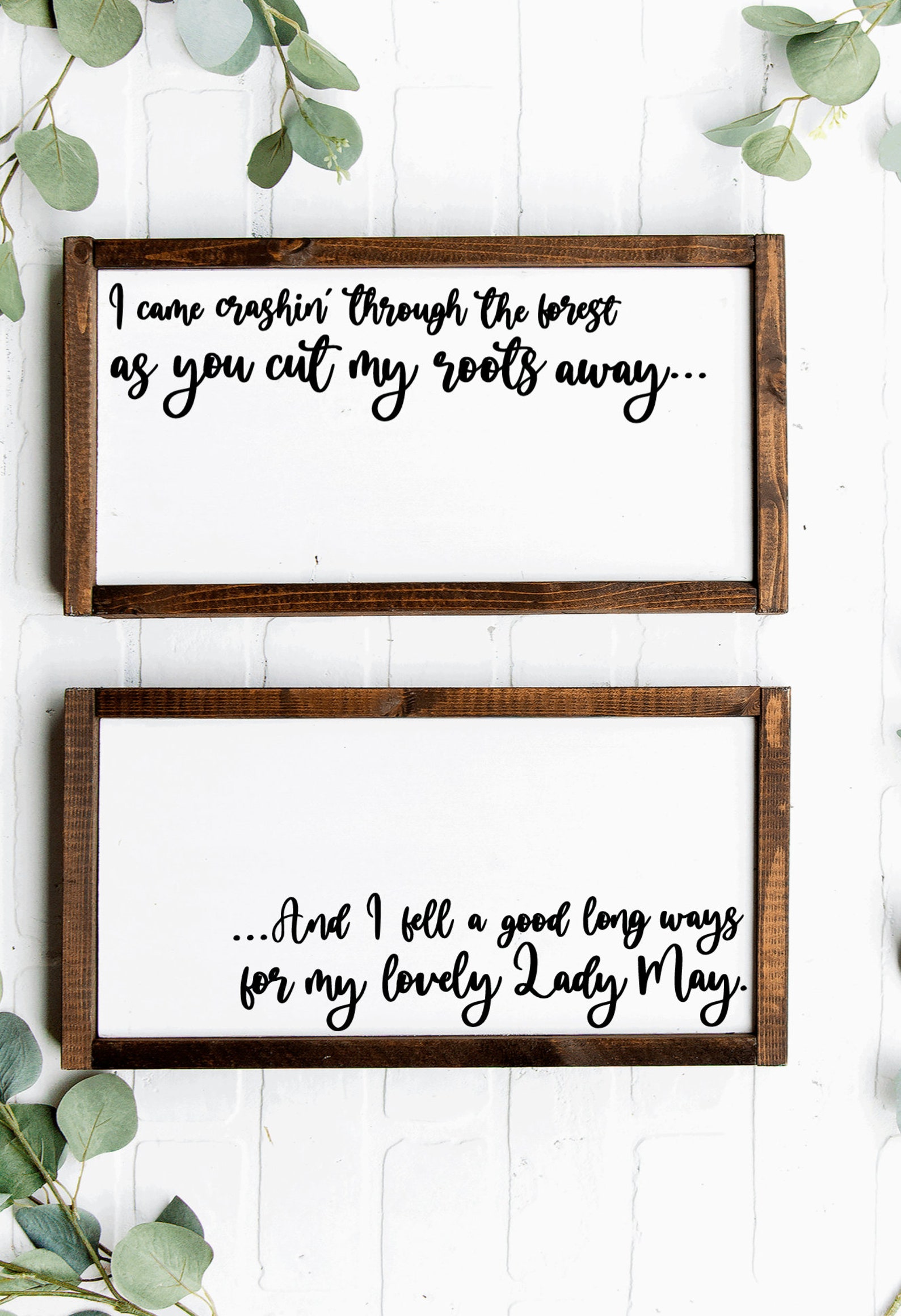 CUSTOM 2 Piece Lyric Sign SVG/PNG Files - Etsy