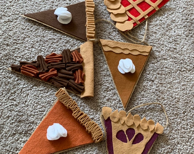 Assorted Felt Pie Banner-holiday/thanksgiving/fall Decor - Etsy