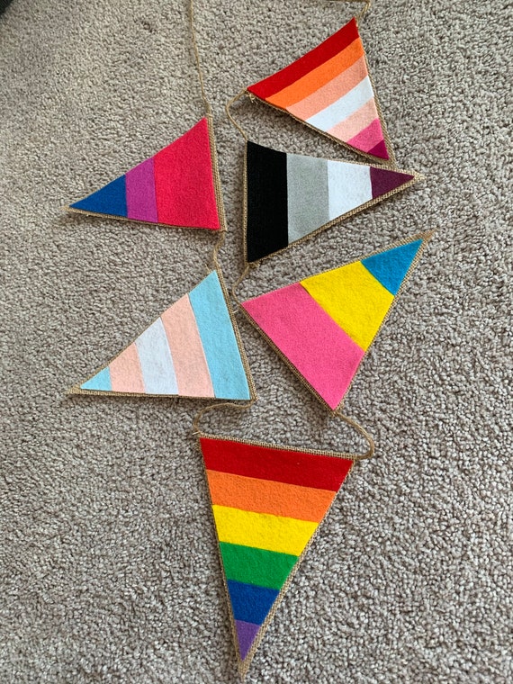 Assorted Felt Pride Flag Banner-pride Decor - Etsy