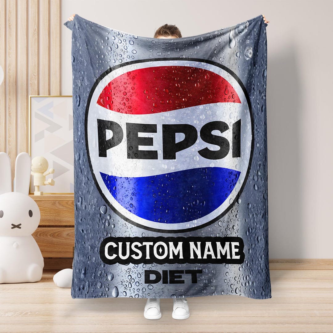 Personalized Pepsi Blanket Custom Name Pepsi Diet Can Fleece Sherpa ...