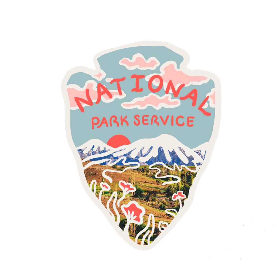 National Park Arrowhead, Decal for Water Bottle, Laptop Sticker ...