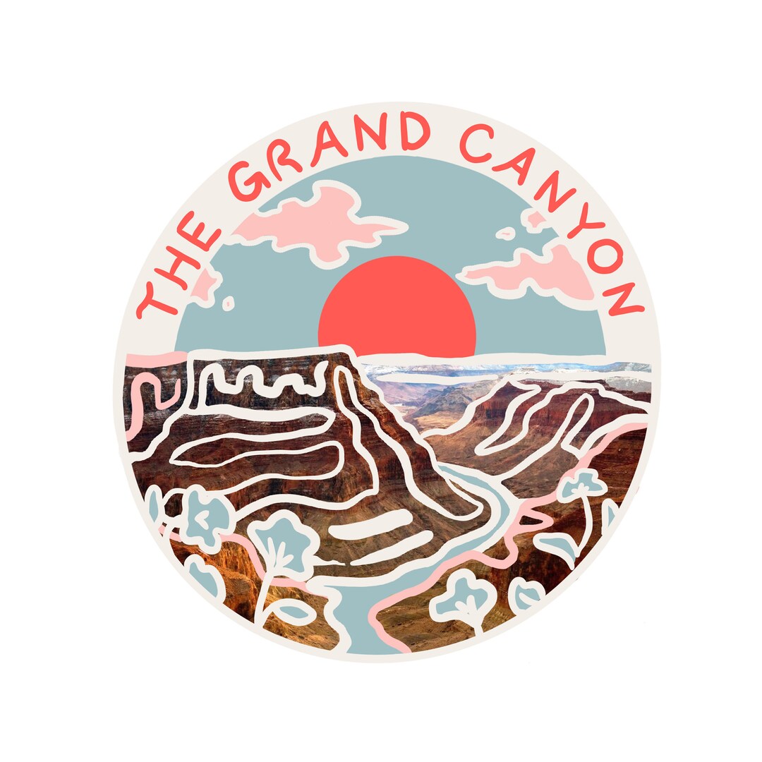 Grand Canyon Sticker, Decal for Water Bottle, Laptop Sticker, Sticker ...
