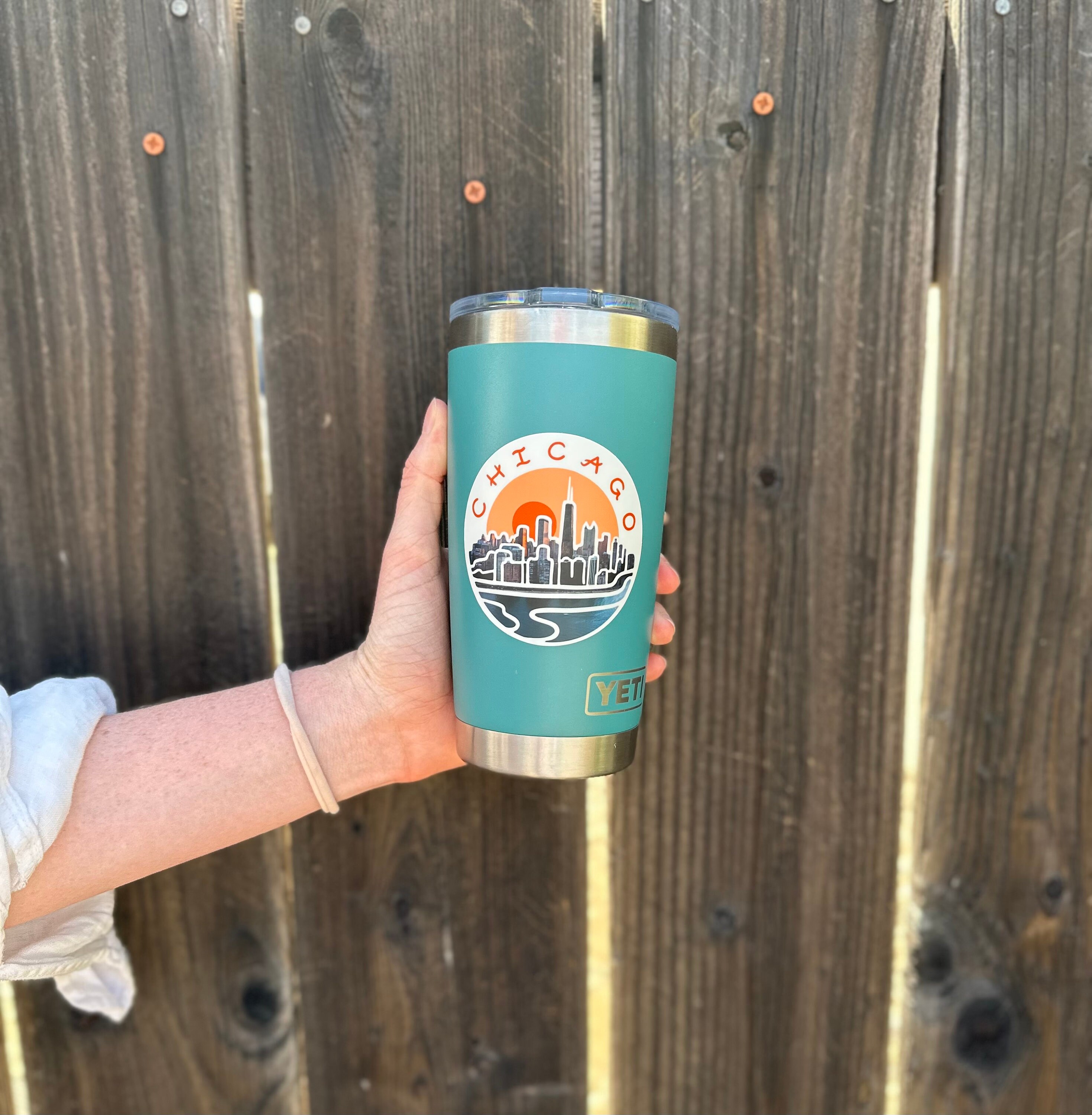 Chicago Sticker Chicago Skyline Sticker Travel Sticker - Etsy