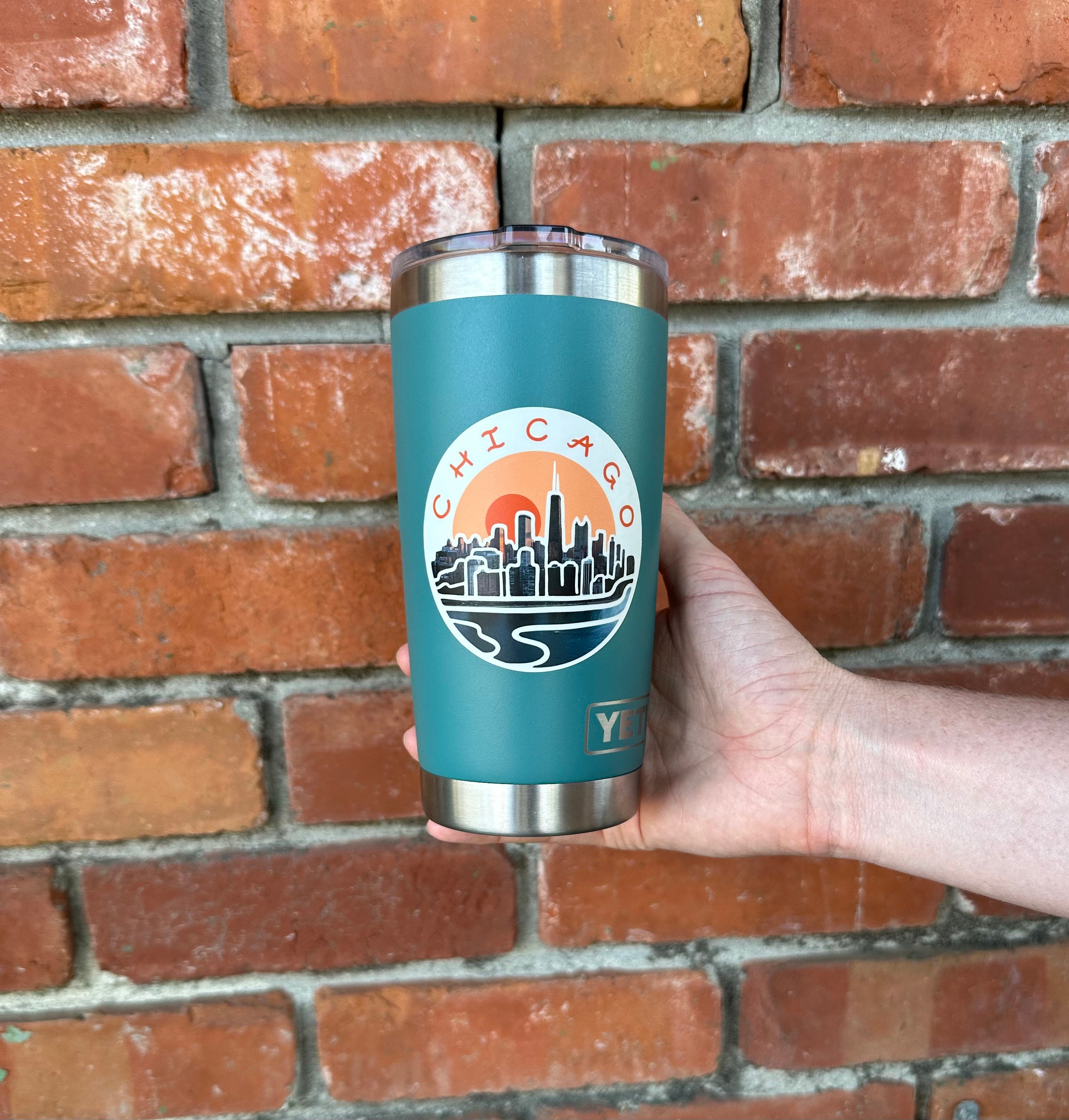 Chicago Sticker Chicago Skyline Sticker Travel Sticker - Etsy