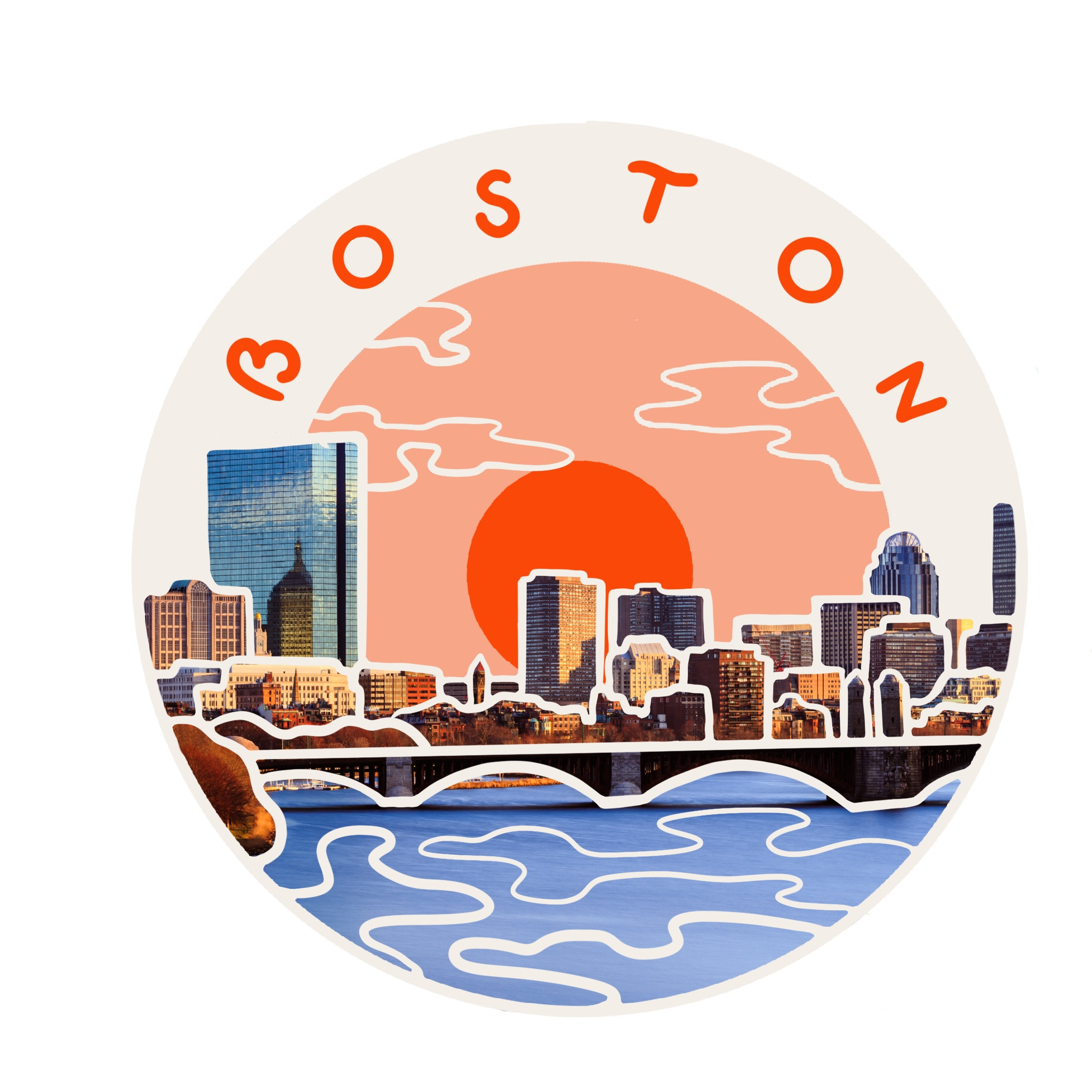 Boston Sticker - Etsy