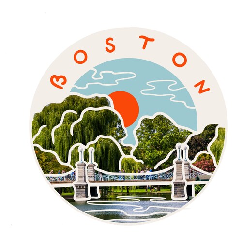 Boston Sticker - Etsy