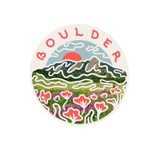 Boulder Colorado Sticker | Flat Irons Sticker | Chautauqua Park | Decal ...