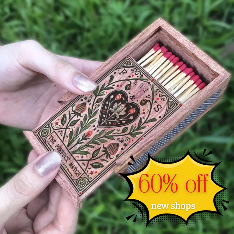 Wooden Matchbox - Etsy