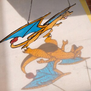 Charizard Handmade Stained Glass - Spooky Pokemon Ornament, Tiffany L.C ...