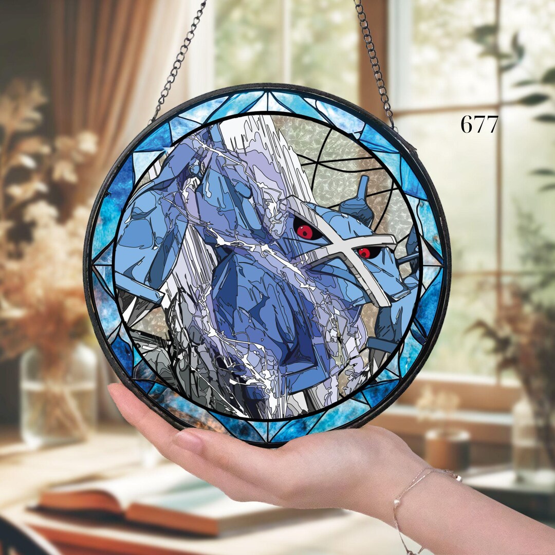 Handcrafted Gengar Glass Suncatcher |iron Mind- Cyber Titan- Crystal ...