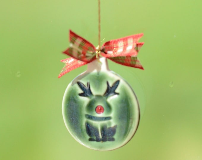 Small Rudolph the Red-nosed Reindeer Christmas Ornament - Handmade ...