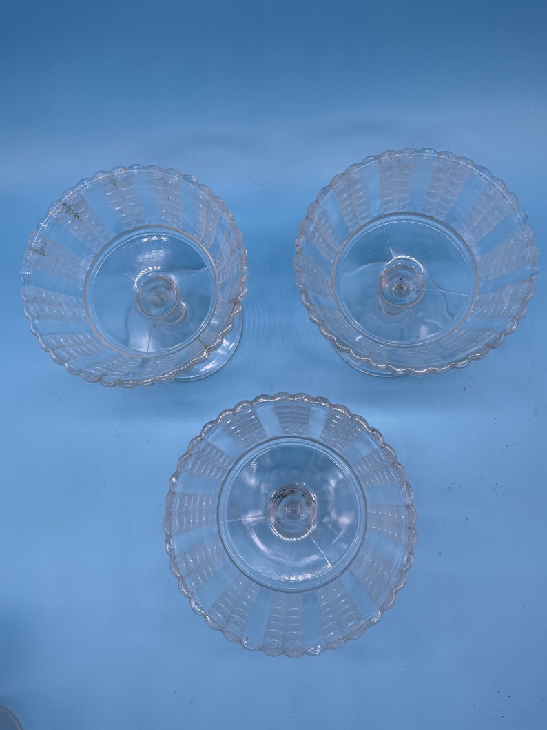 Bryce Brothers Fishscale/coral Pattern Glass Compote - Etsy