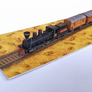 Steam Locomotive Paper Model DIY Template | Old Spanish Train ...