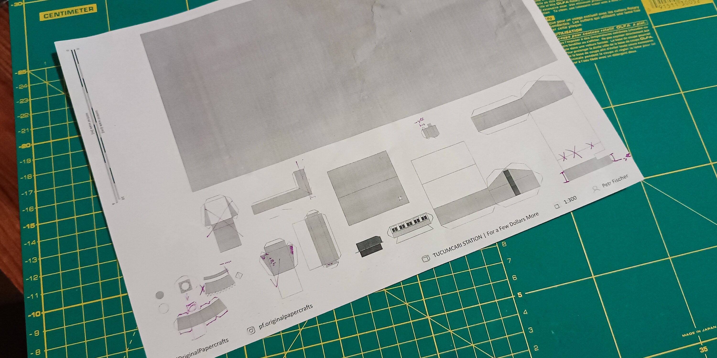 Tucumcari Station Paper Model DIY Template Train Station Inspired by ...
