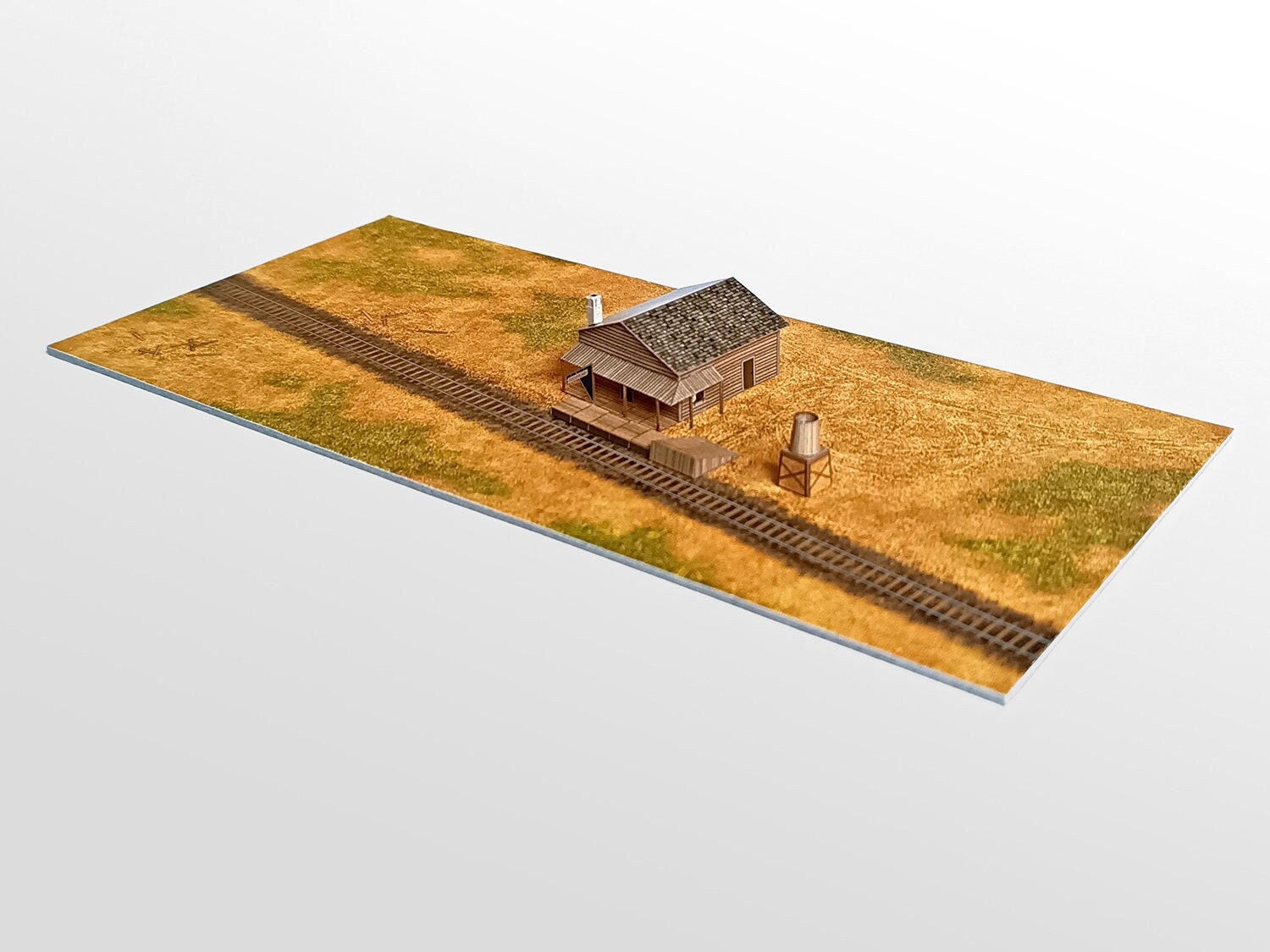 Tucumcari Station Paper Model DIY Template Train Station Inspired by ...