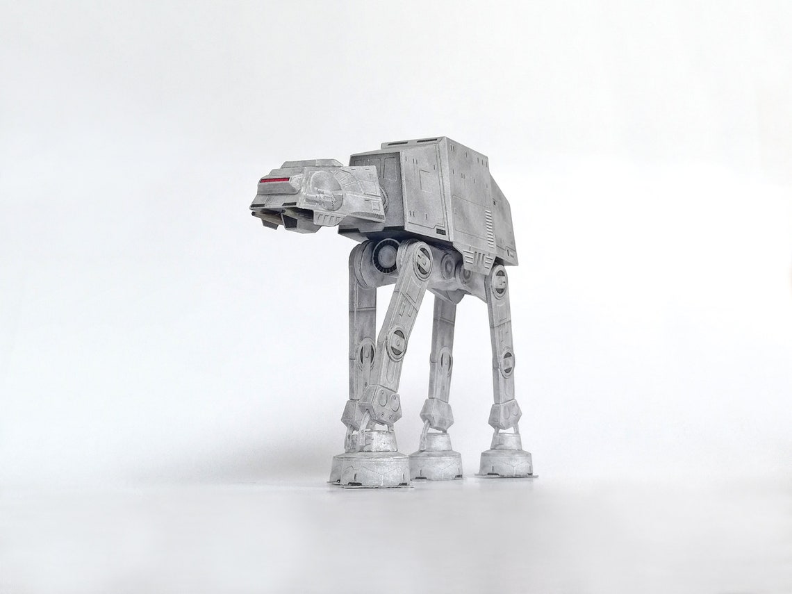 AT-AT Paper Model DIY Template | Machine Robot Papercraft Inspired by ...
