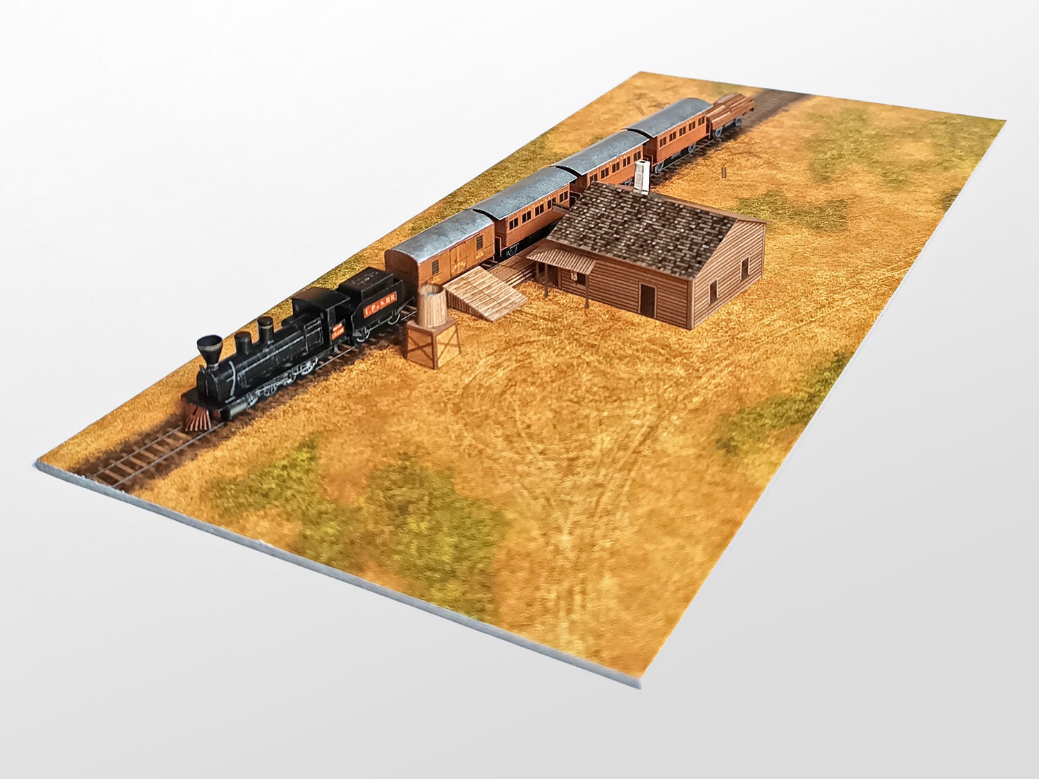 Tucumcari Station Paper Model DIY Template | Train Station Inspired by ...