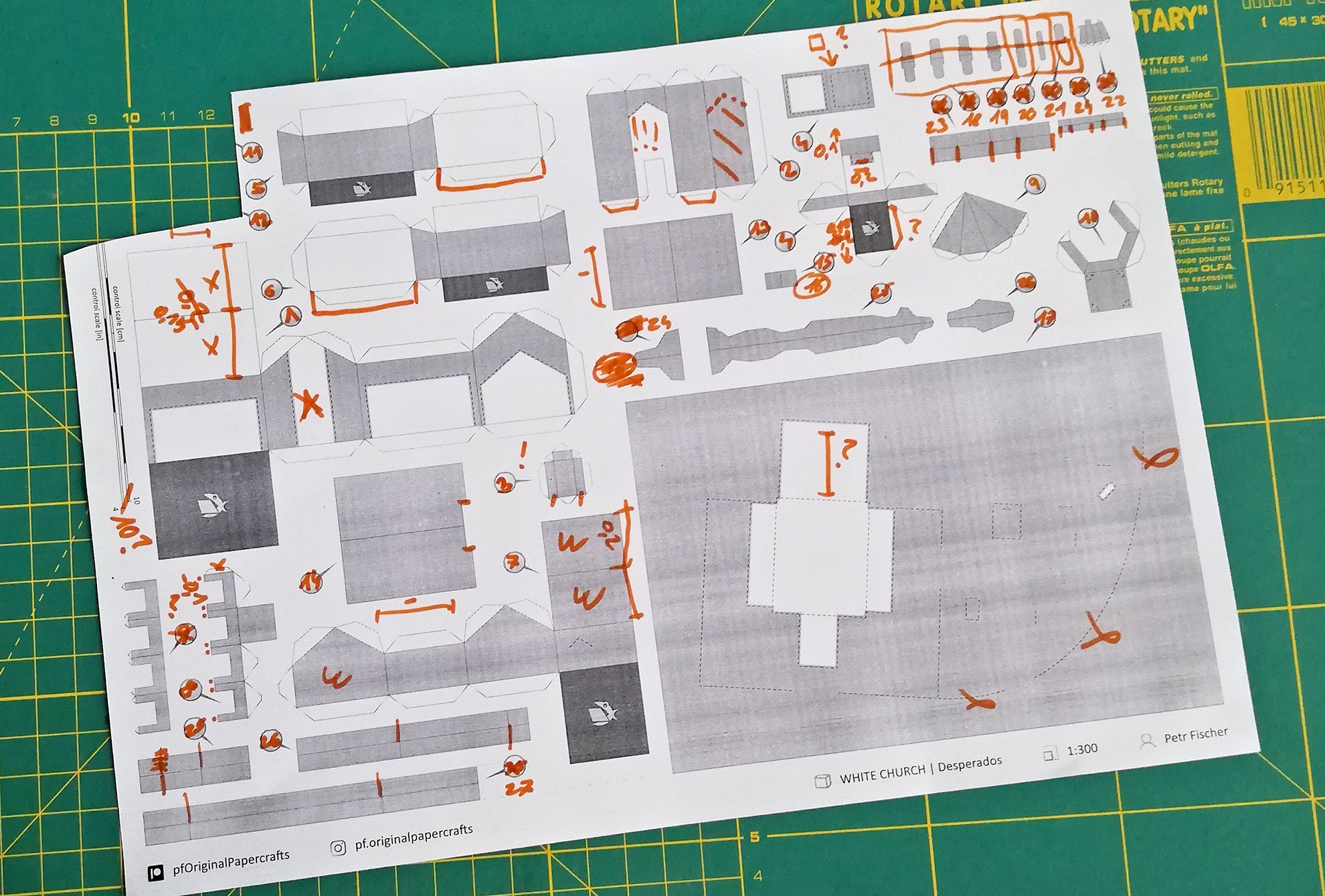 Church Paper Model DIY Template | White Church With Cemetery Inspired ...