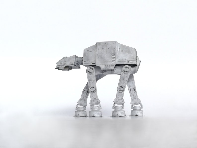AT-AT Paper Model DIY Template | Machine Robot Papercraft Inspired by ...