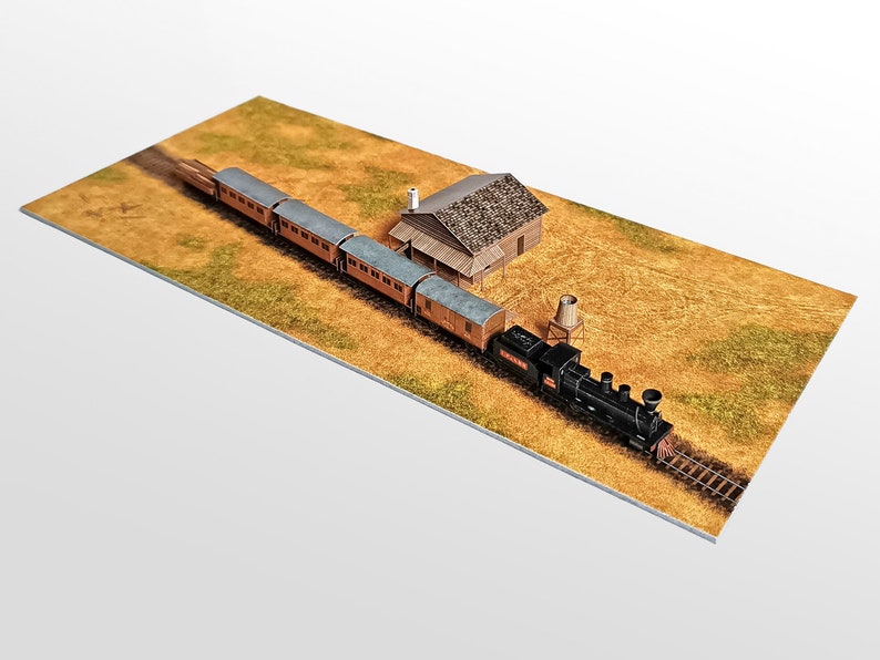 Tucumcari Train Station Paper Model | Miniature Western Station | DIY 1 ...