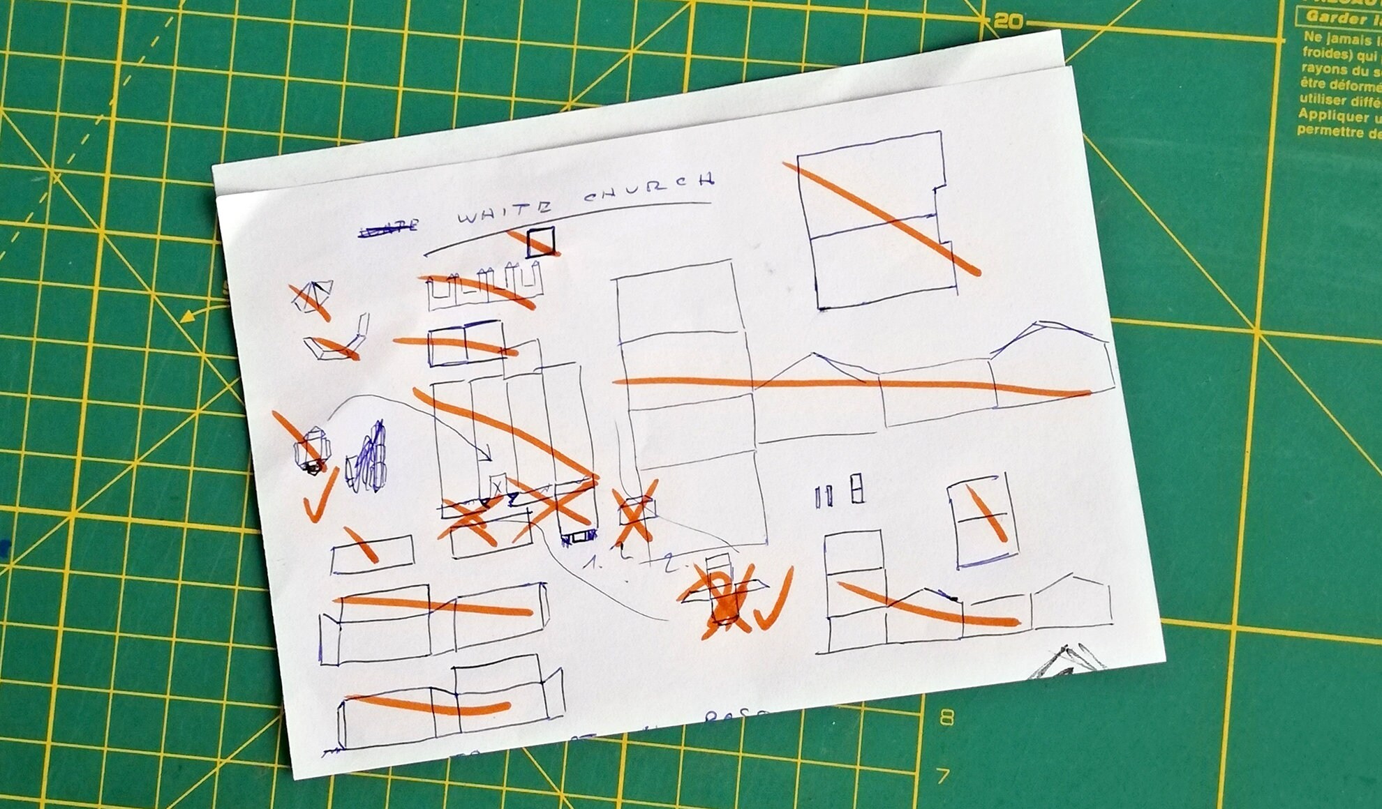 Church Paper Model DIY Template | White Church With Cemetery Inspired ...