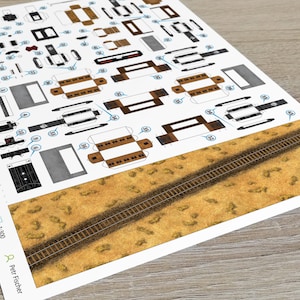 Steam Locomotive Paper Model DIY Template | Old Spanish Train ...