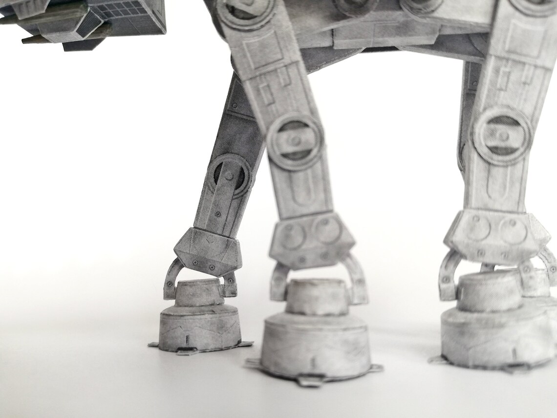 AT-AT Paper Model DIY Template Machine Robot Papercraft Inspired by ...