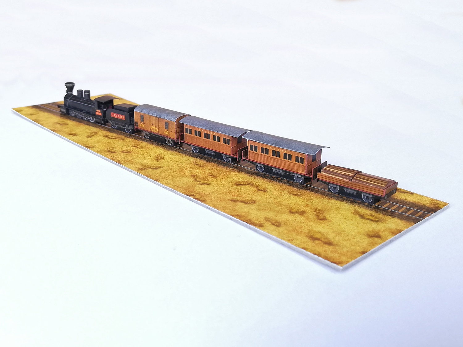 Steam Locomotive Paper Model DIY Template | Old Spanish Train ...