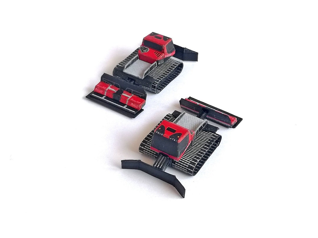 Snowcat Paper Model DIY Template Useful Machine on the Ski Slopes in ...