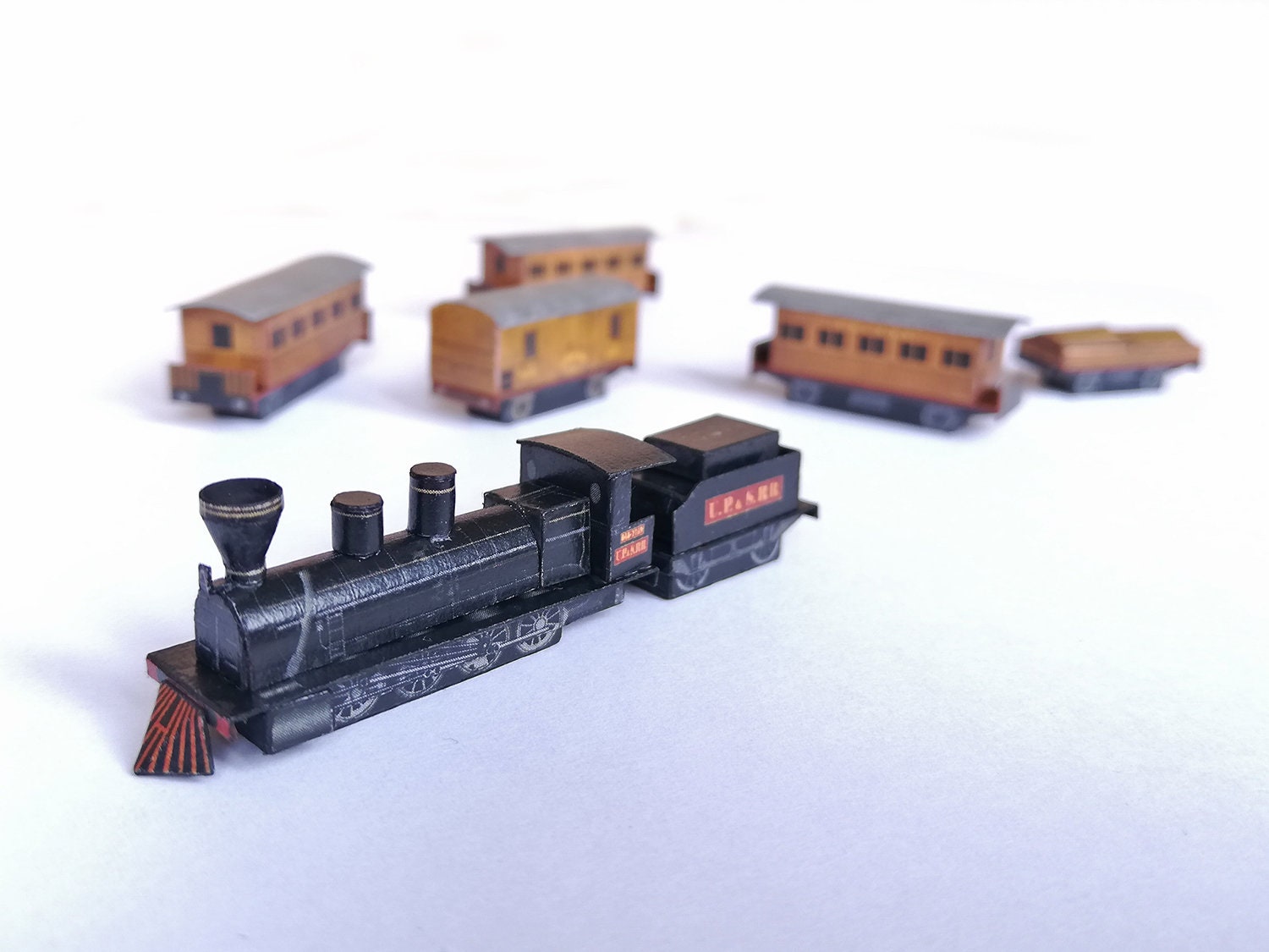 Steam Locomotive Paper Model DIY Template | Old Spanish Train ...