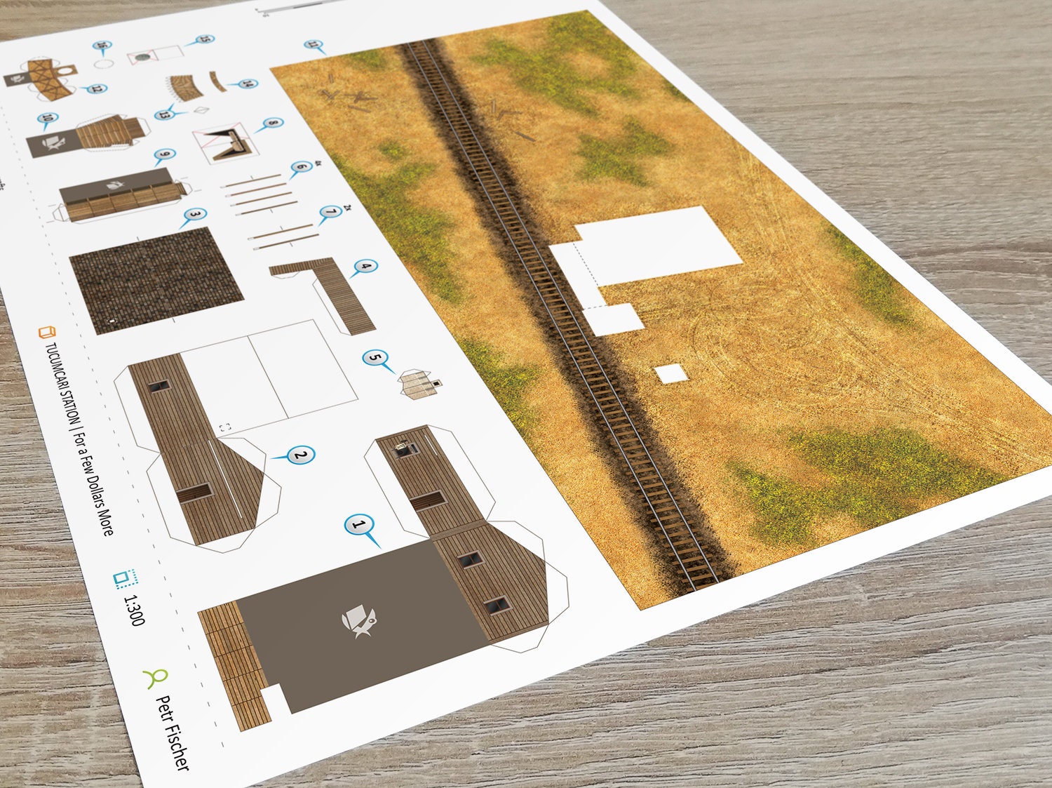 Tucumcari Station Paper Model DIY Template | Train Station Inspired by ...