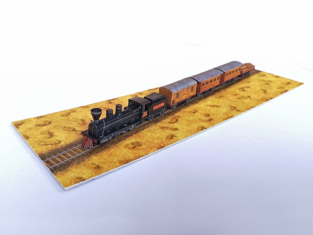 Steam Locomotive Paper Model DIY Template Old Spanish Train Papercraft ...