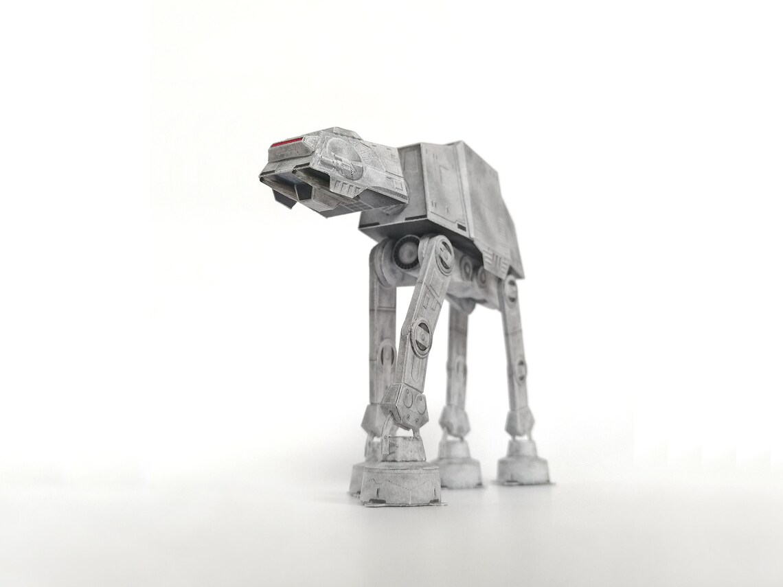 AT-AT Paper Model DIY Template | Machine Robot Papercraft Inspired by ...