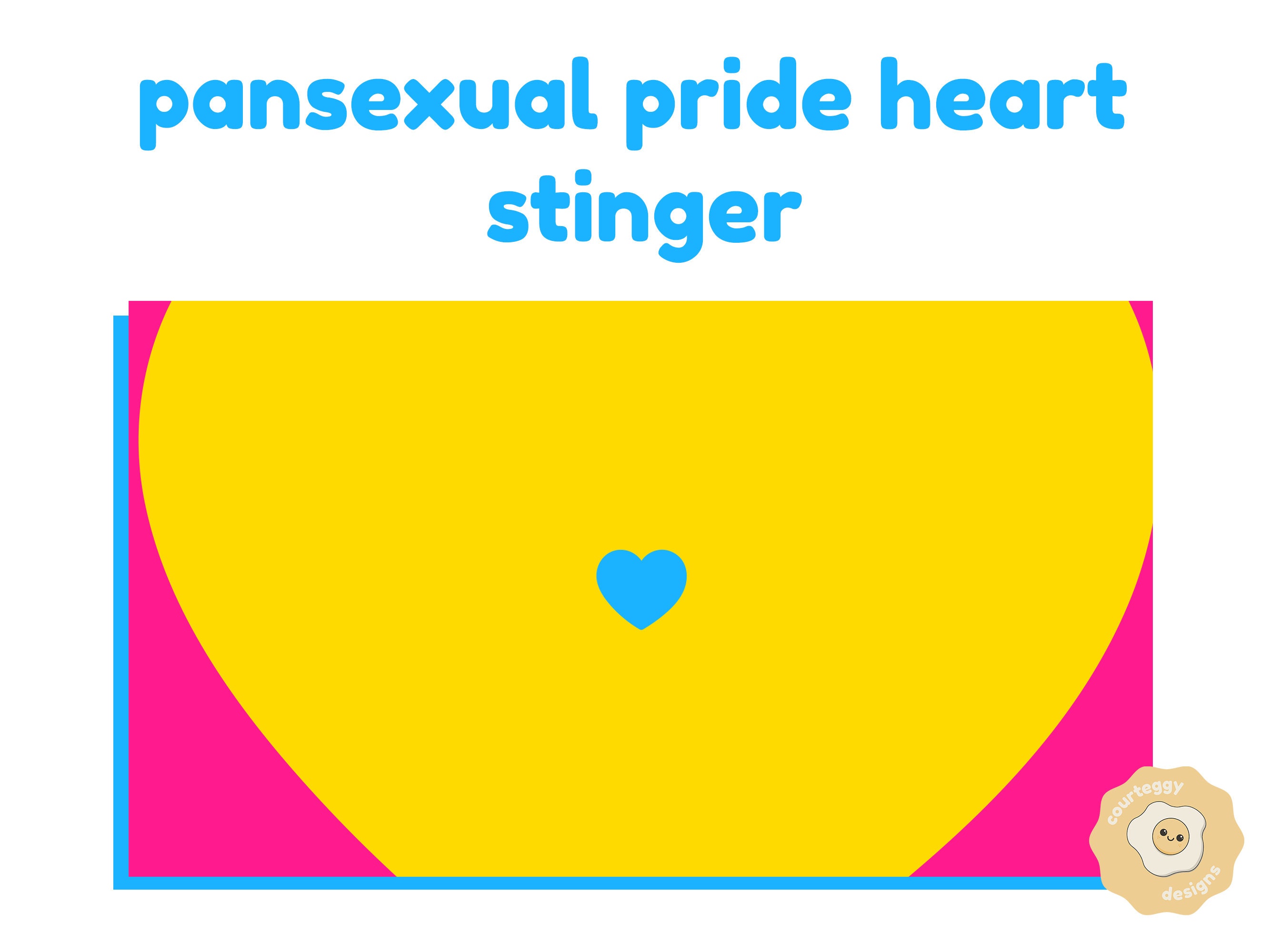 Pansexual Pride Love Heart Twitch Stinger Transition Minimal | Etsy