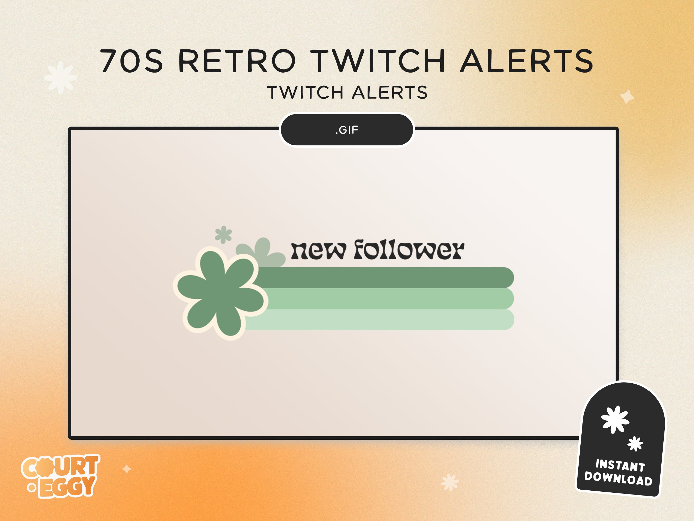 Vintage 70s Retro Twitch Alerts Animated Twitch Alerts - Etsy