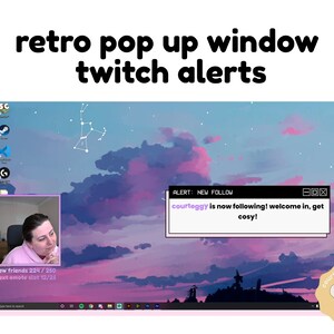 Retro Pop up Window Twitch Alerts 8-bit Style 9 Alerts Minimal Simple ...