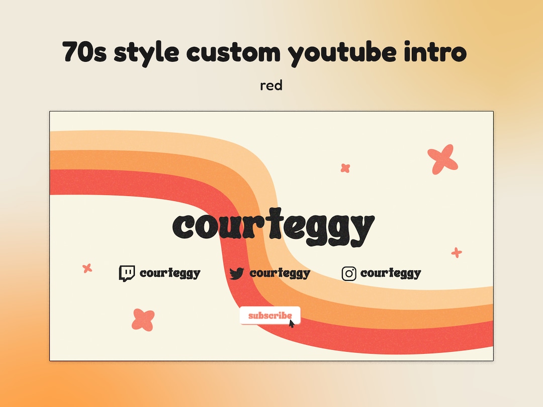 Custom Animated Youtube Intro, 70s Style Groovy, Custom Youtube Outro ...