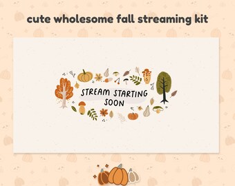 Stream Overlay Package Gold Autumn Leaves Twitch Overlay - Etsy